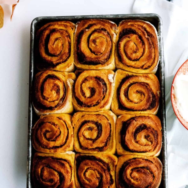 Pumpkin Cinnamon Rolls Recipe - Six Sisters' Stuff