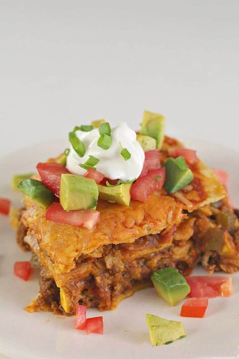 Slow Cooker Beef Enchilada Stack Recipe