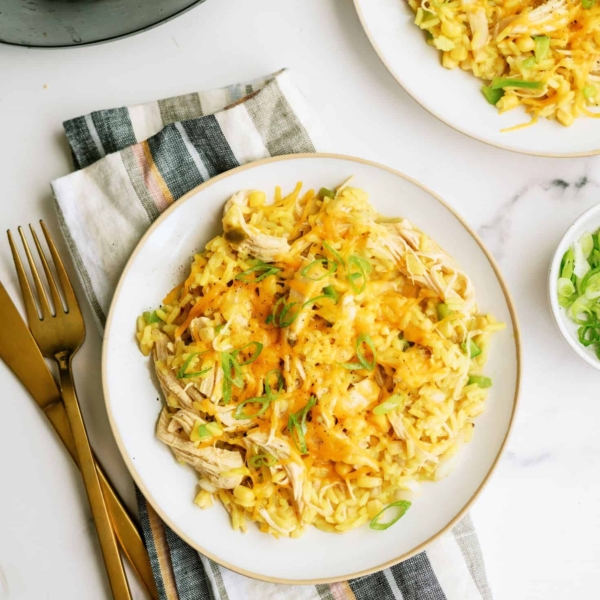 Slow Cooker Cheesy Chicken and Rice Recipe