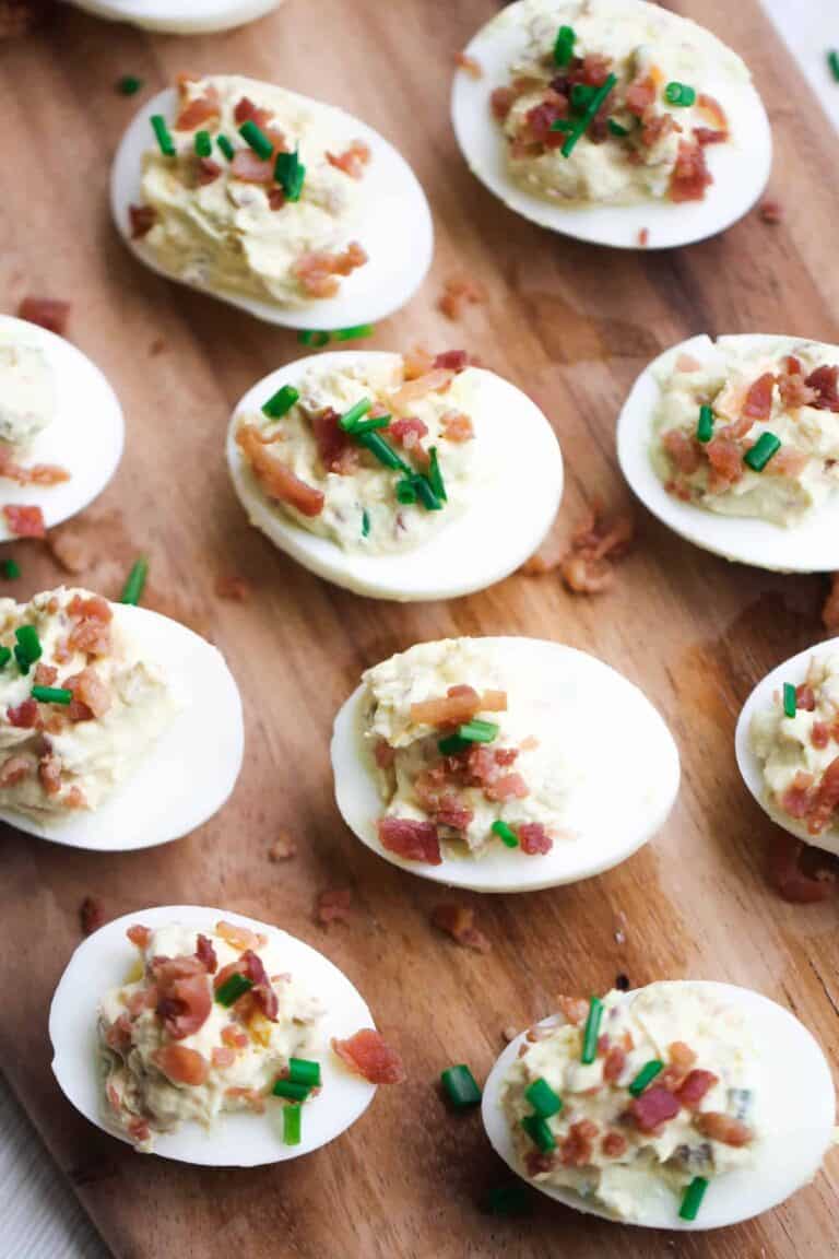 Loaded Deviled Eggs Recipe - Six Sisters' Stuff
