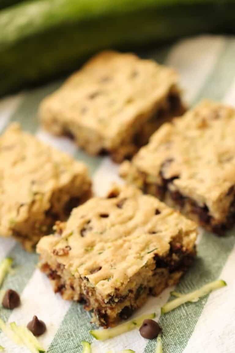 The Best Chocolate Chip Zucchini Bars Recipe - Six Sisters' Stuff