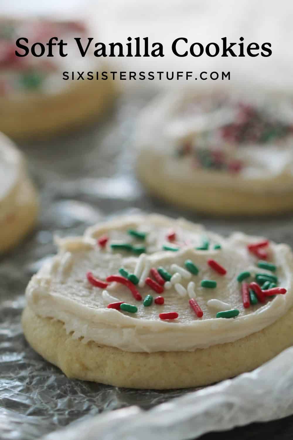 Soft Vanilla Sugar Cookies Recipe (no cookie cutter needed)