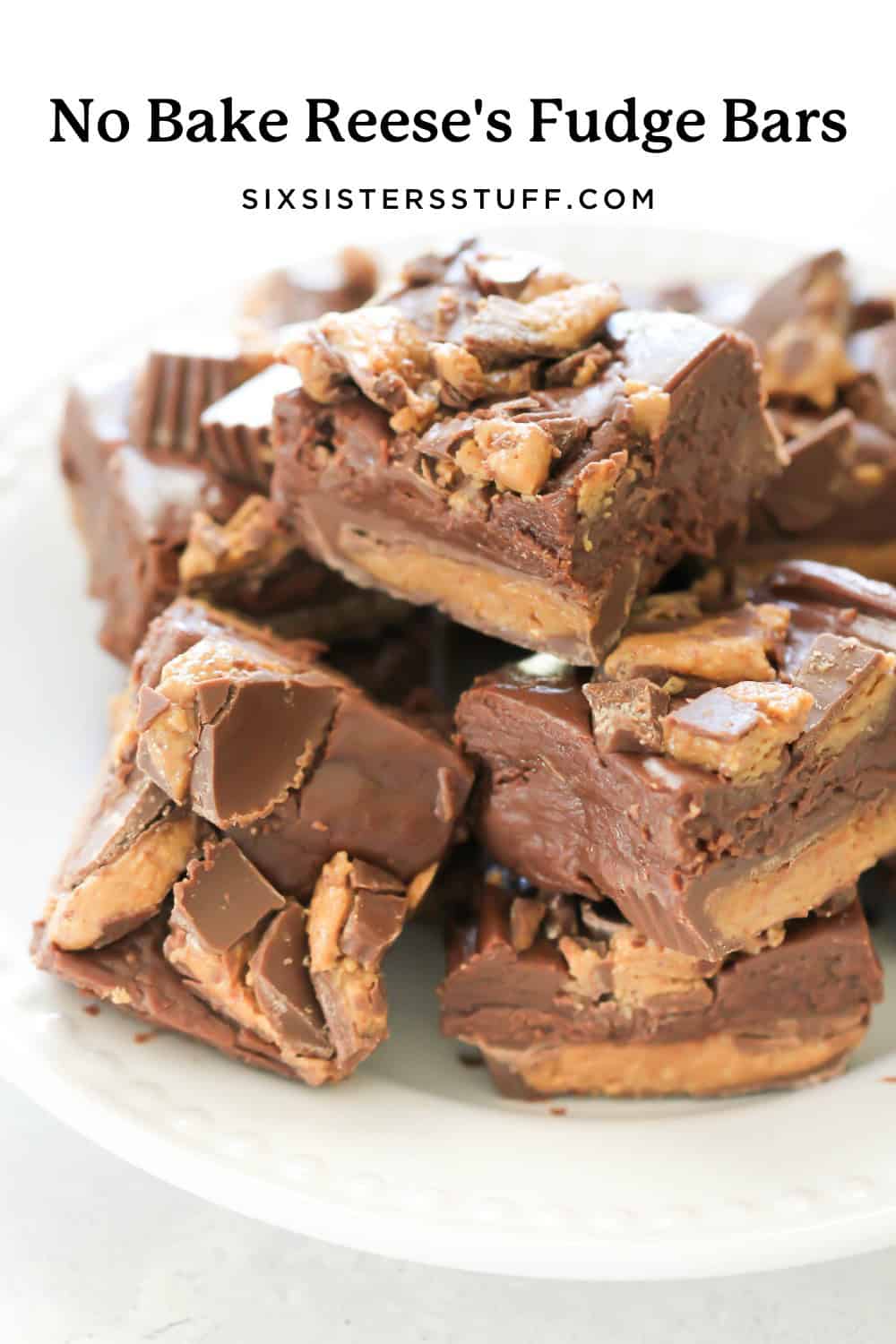 No Bake Reese's Fudge Bars Recipe