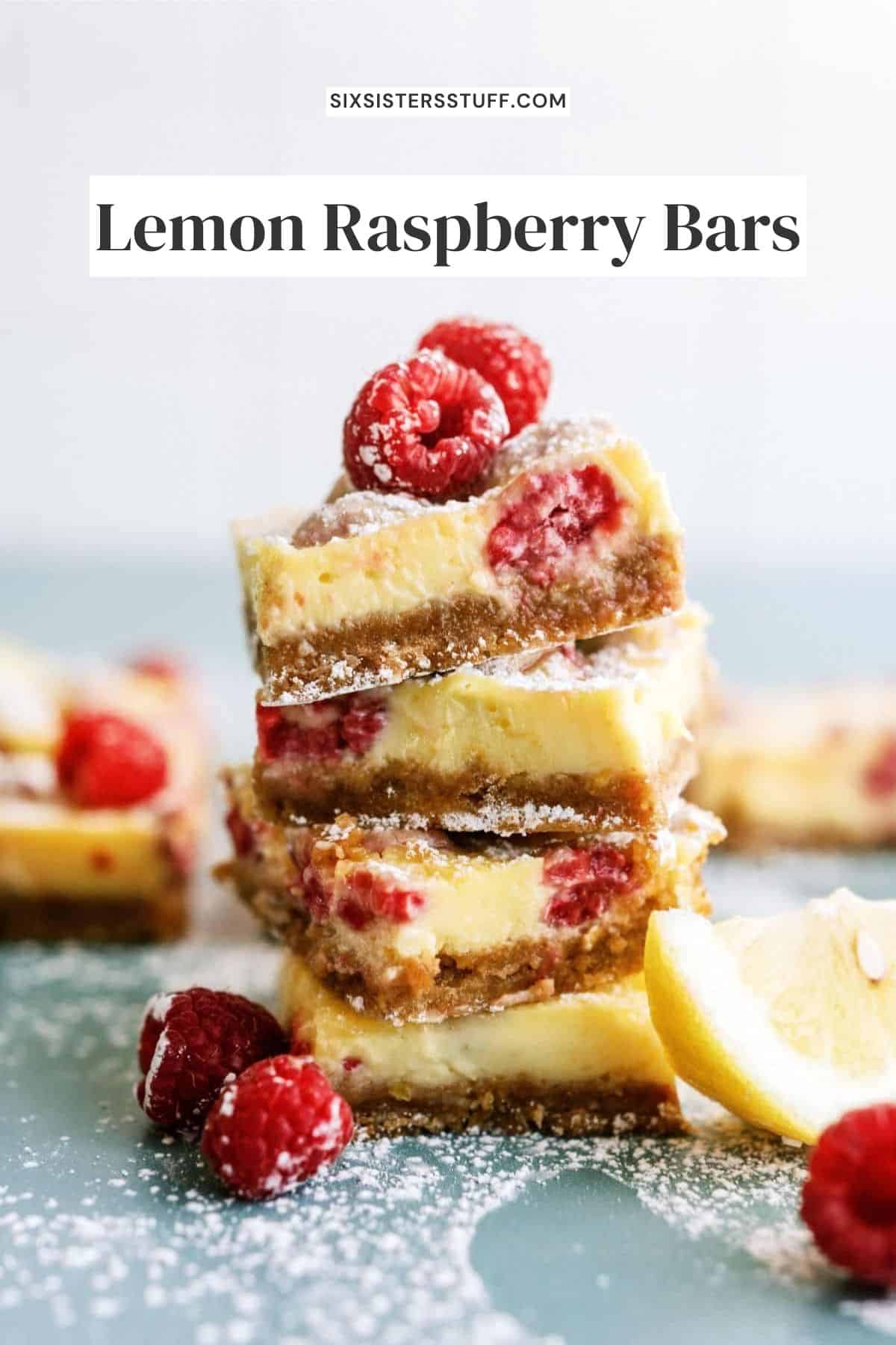 Lemon Raspberry Bars Recipe - Six Sisters' Stuff