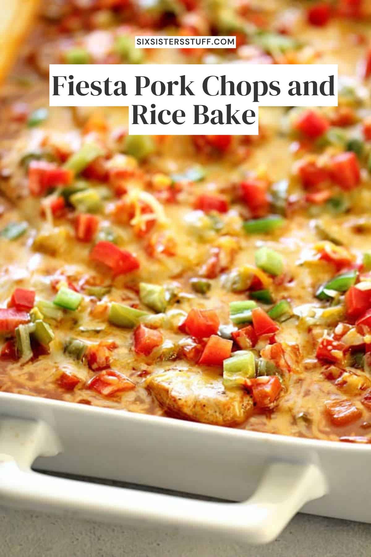 Fiesta Pork Chop and Rice Bake Recipe - Six Sisters' Stuff