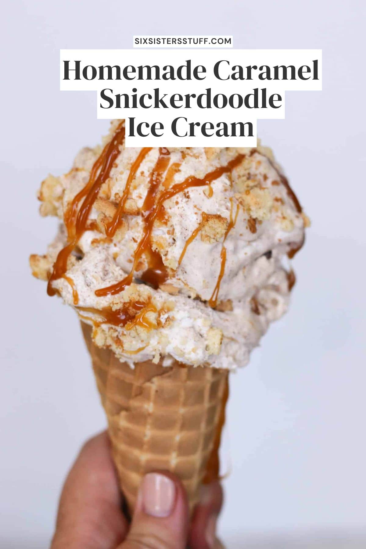 Homemade Caramel Snickerdoodle Ice Cream - Six Sisters' Stuff