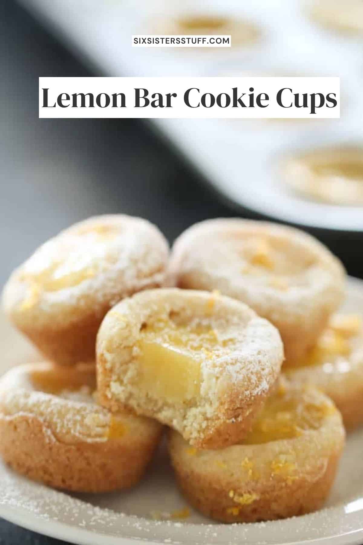 Lemon Bar Cookie Cups Recipe - Six Sisters' Stuff