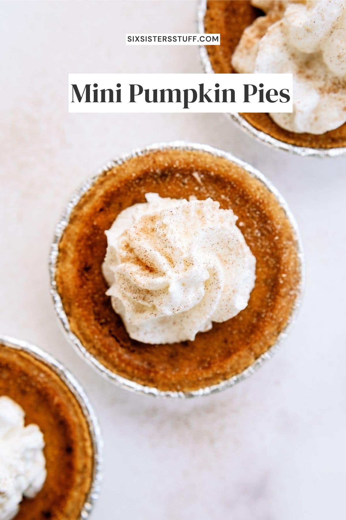 Mini Pumpkin Pies Recipe - Six Sisters' Stuff