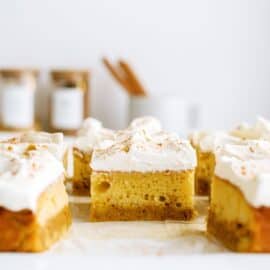 Pumpkin Layered Magic Cake Recipe - Six Sisters' Stuff