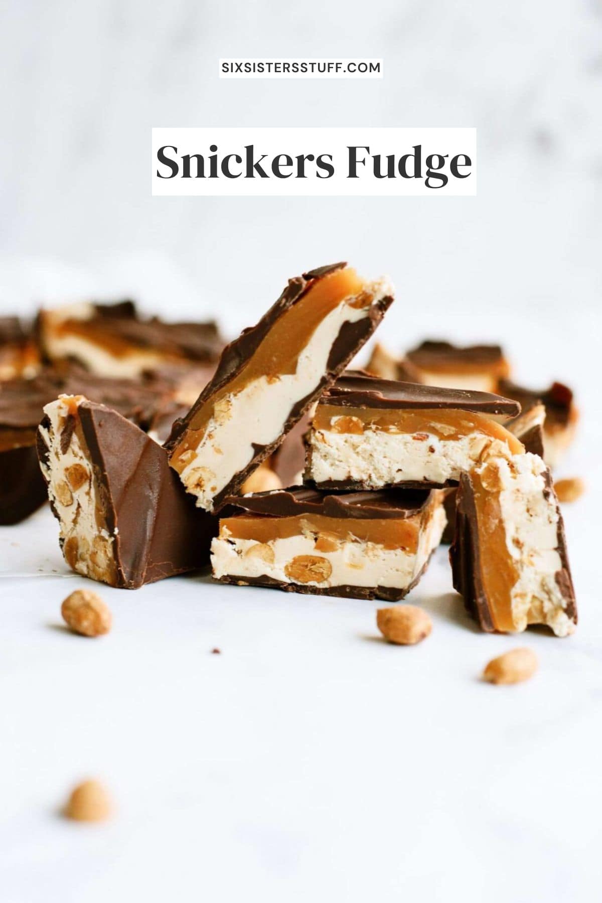 Snickers Fudge Recipe - Six Sisters' Stuff