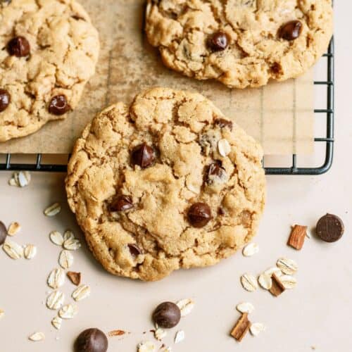 Oatmeal Chocolate Chip Peanut Butter Cookies - Six Sisters' Stuff