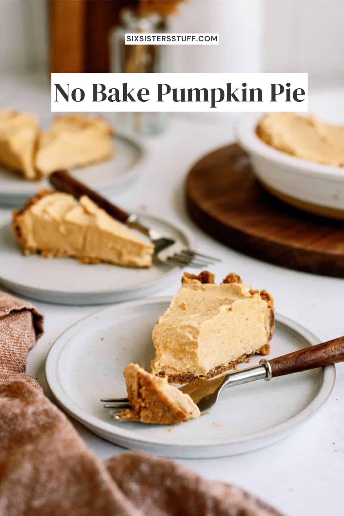No Bake Pumpkin Pie Recipe - Six Sisters' Stuff