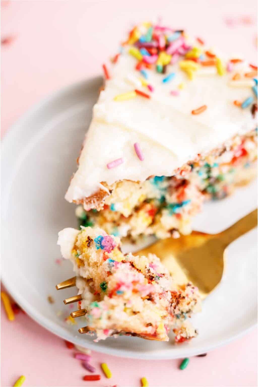 Homemade Funfetti Cake and Buttercream Frosting Recipe