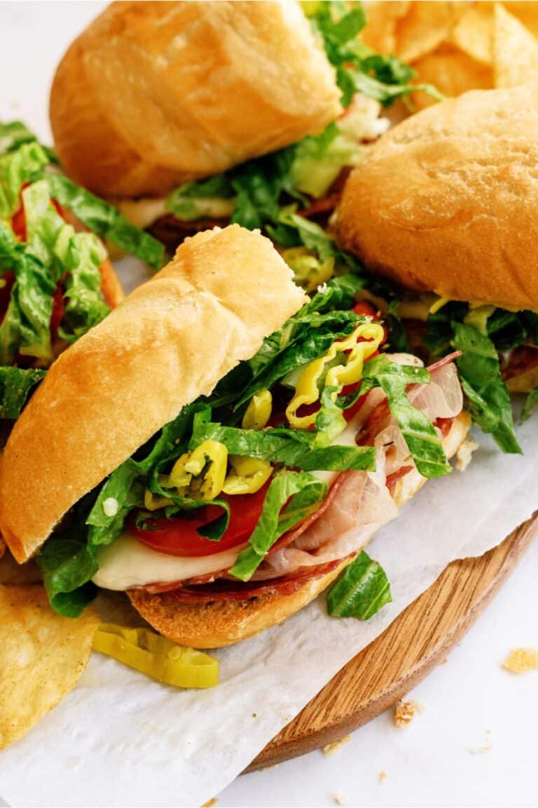 Hot Italian Trio Sandwiches - Six Sisters' Stuff