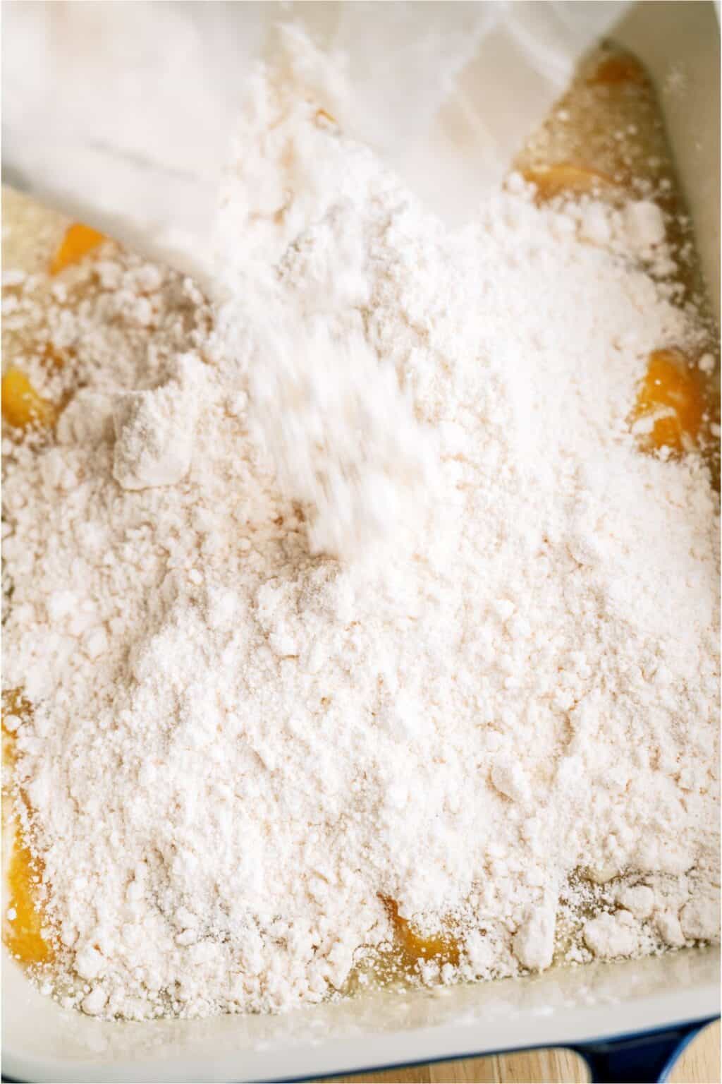 Peach Cobbler Dump Cake Recipe - Six Sisters' Stuff