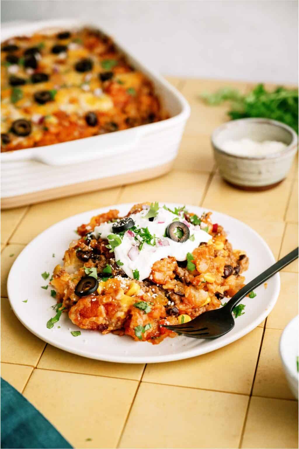 Mexican Tater Tot Casserole Recipe - Six Sisters' Stuff