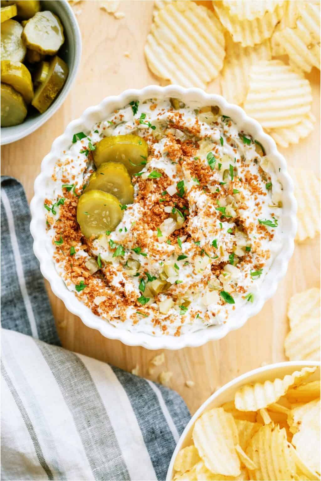 Easy Fried Pickle Dip Recipe - Six Sisters' Stuff