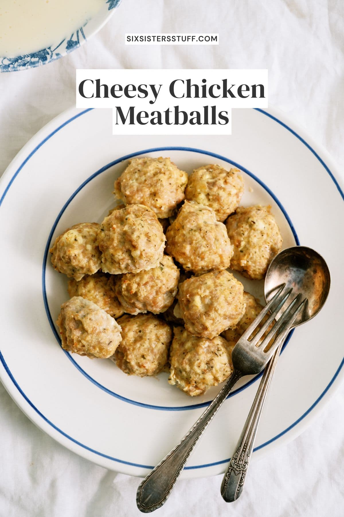 Cheesy Chicken Meatballs Recipe - Six Sisters' Stuff