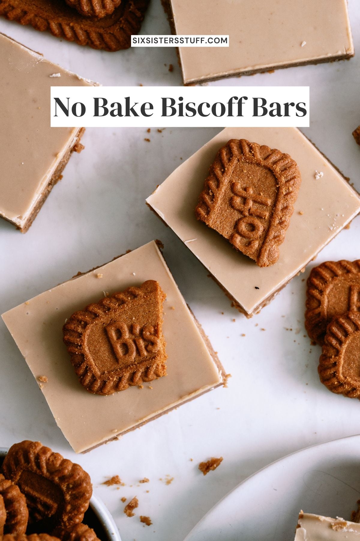 No Bake Biscoff Bars Recipe - Six Sisters' Stuff